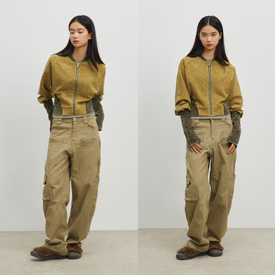 复古收腰卫衣CONP卫衣外套