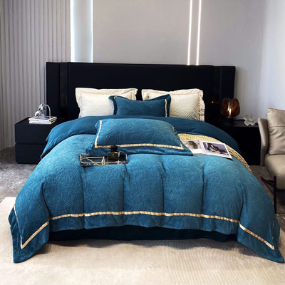 雕花牛奶绒四件套亲肤保暖软糯柔软舒适细腻轻奢高端床上用品