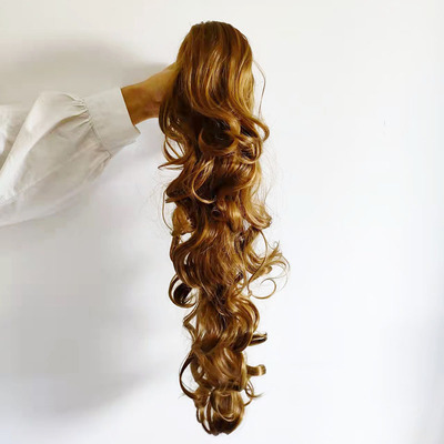 女士卷发抓夹马尾假发