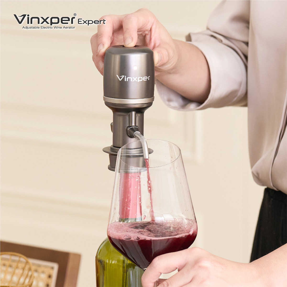 Vinaera电子电动气压快速智能葡萄酒醒酒器 红酒分酒器倒酒器专业