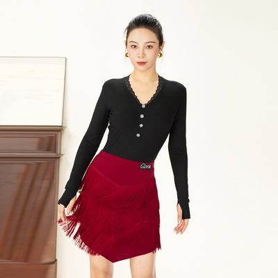 歌瑞亚拉丁舞广场舞服长袖练习服