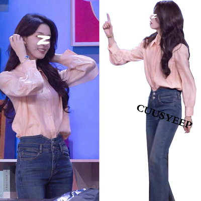 嫩粉高级衬衣气质洋气百搭衬衫女