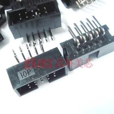高科美芯 简易牛角插座DC3-10芯 10PIN弯针 间距2.54mm 10个7元
