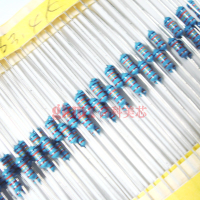 高科美芯 金属膜电阻1/4W 0.25W 63.4K 色环电阻精度1% 100个5元