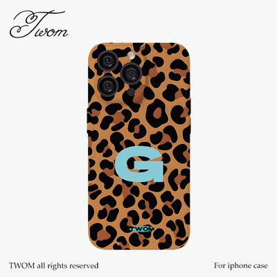 豹纹字母G适用iPhone17promax手机壳个性新款苹果16promax保护套15pro高级感14pro小众设计13pro不撞壳