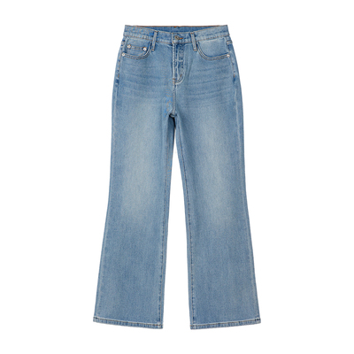 RUGOSAM弹力修身微喇牛仔裤