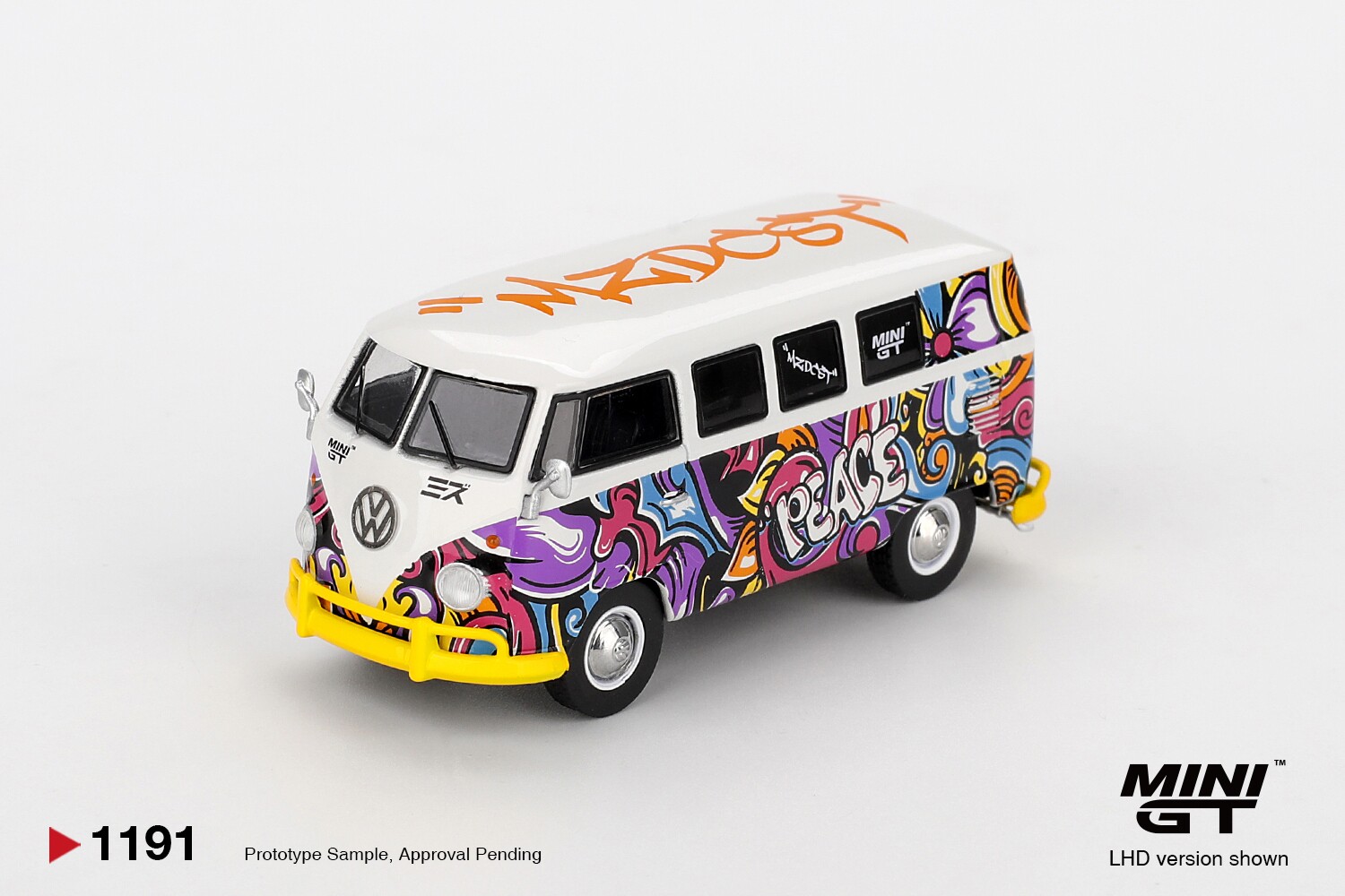 [现货]MINIGT 1:64 大众 Volkswagen T1 Mizu涂鸦 合金车模1191