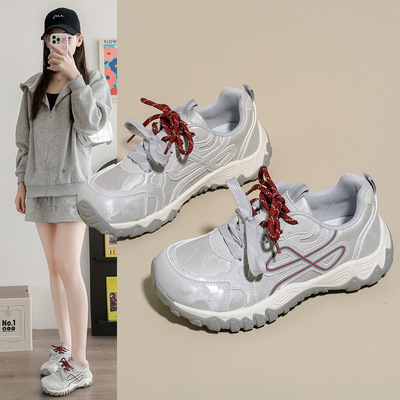 ins韩版新款老爹鞋女2026秋季学生运动跑步休闲鞋厚底增高鞋MXT22