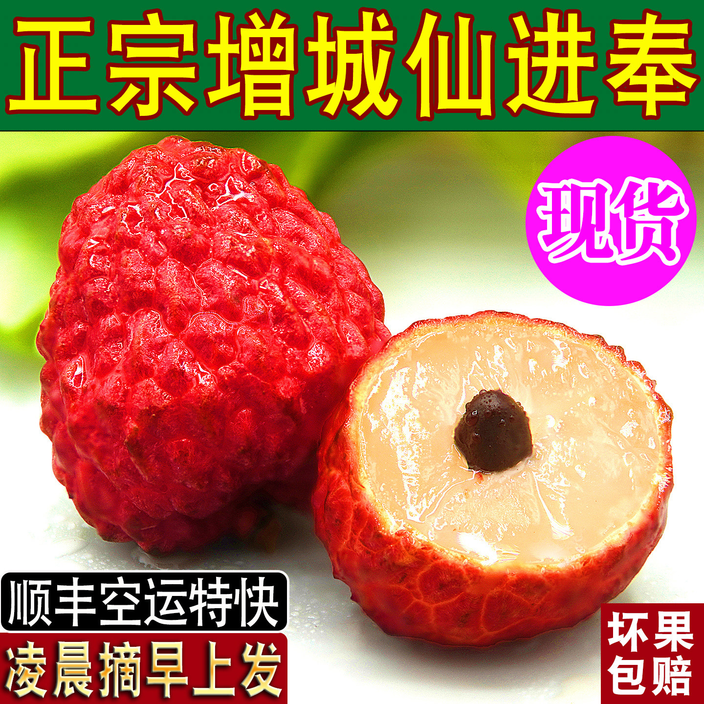 【增城仙进奉荔枝大果】高端礼盒装10斤新鲜现摘现发当季整箱广东
