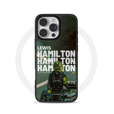 F1汉密尔顿大孔黑框玻璃磨砂磁吸碳纤纹手机壳适用苹果iphone17promax华为P80PROMATE70PRO全包按键MATE80PRO
