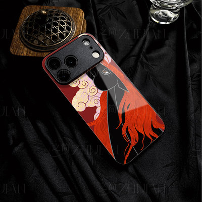 苹果17promax红鬃黑马玻璃手机壳马年新年祝福有钱适用苹果华为IQOO15IQOO13P80PRONOVA14PRO