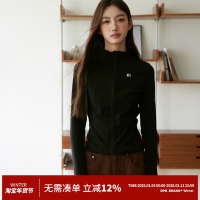 RPBBRAND黑色修身立领短外套