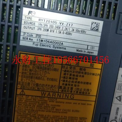 议价富士伺服驱动器ZFIRYH40D1F5-VV2T RYT101D05-VV2 RY215-VV￥