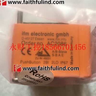议价IFM AC2086 易福门上部模块 从站AS-i照明键模块￥