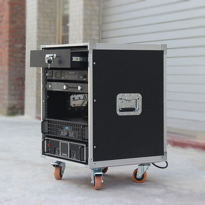 专业16U音响机柜8功放机箱铝包边机架10U调音台机柜12u移动航空箱_虎窝淘