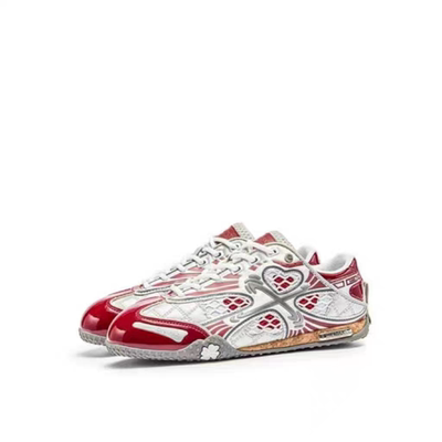 onmax四叶草限定-红色2025年夏季新款运动薄底德训鞋女时尚运动鞋