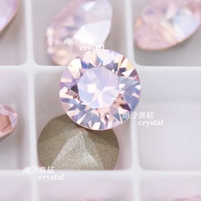 施家1088蔷薇粉月光钻美甲