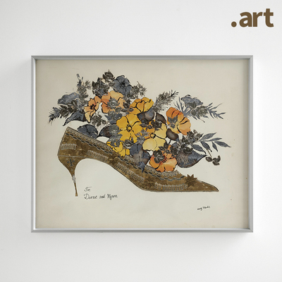 中古vintage轻奢装饰画玄关