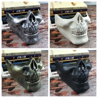 万圣节面具半脸骷髅防护面具