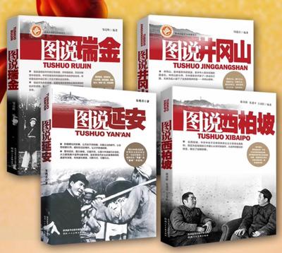 图说革命精神井冈山延安西柏坡瑞金4册中国革命斗争抗日时期战斗生活历史图片文献解读事件故事研究珍贵重大历史事件红色党政书籍