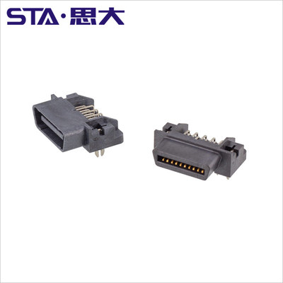 20pin板对板接插件 1.27/2.54mm间距PCB直弯针连接器20芯金手指