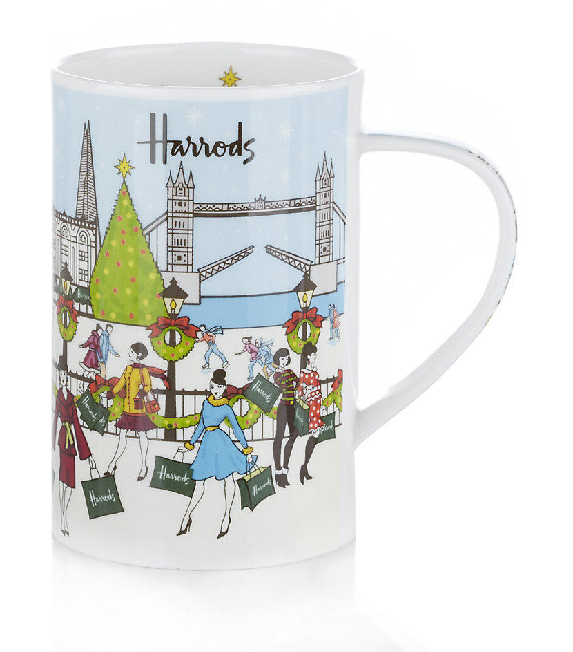 英国哈罗斯Harrods西高地陶瓷杯茶壶骨瓷咖啡杯外贸原单茶杯出口