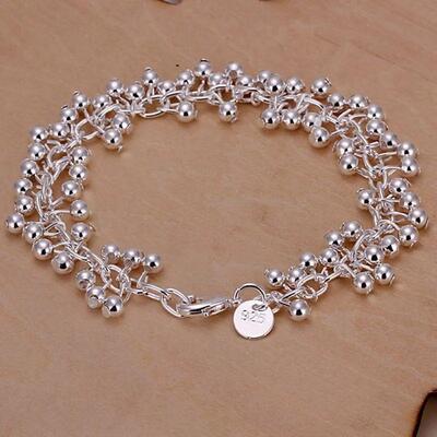 Silver Color Bracelets Charms Bead Chain Fashion Cute Nice W