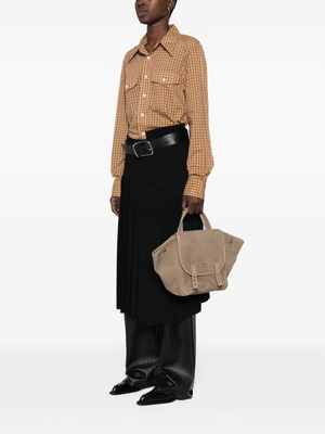 Jerome Dreyfuss 女士秋冬新款绒面麂斜挎手提皮单肩包