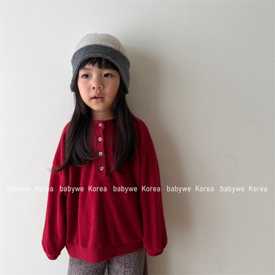 mnbb半扣宽松摇粒绒套头上衣卫衣