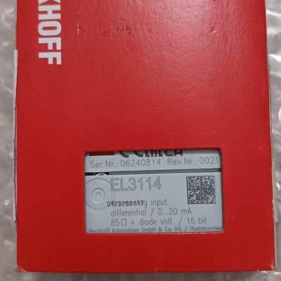到货1个EL3114全新未拆封年份2024需议价
