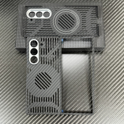 适用三星ZFold6超轻薄600D细纹凯夫拉W25商务芳纶镂空撒热手机壳