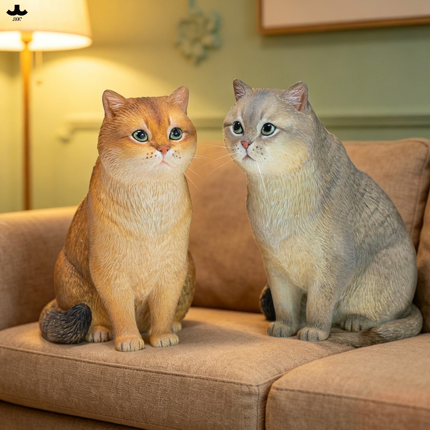 预售 JXK英国短毛猫 仿真猫咪模型手办摆件英短桌面摆设装饰礼品