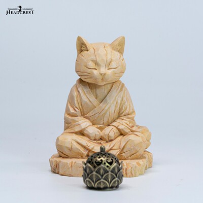预售HEADCREST禅修猫咪手办