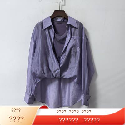 NA-C7122-1时尚韩版拼接宽松衬衫减龄百搭假两件小衫春装2026女款