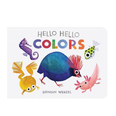 【预售】你好你好，颜色  凯迪克奖得主Brendan Wenzel Hello Hello Colors 原版英文儿童语言/概念启蒙 善本图书