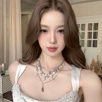 纯白缪斯精致多层珍珠choker