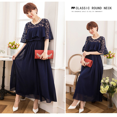 韩版雪纺连衣裙长款伴娘服