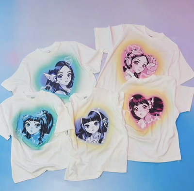 [正品清仓不退换]NewJeans快闪T 鲸短袖周边T恤小女警联名兔子