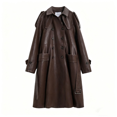 SSAVAGE“卡尔广场”鹅绒服羽绒服可拆卸内胆皮风衣 SS90922