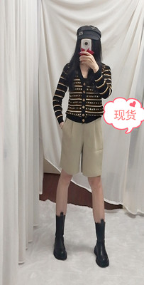 ALUONLINESHOP氣質氣場兼備 洋氣奶駝色高腰顯腿長秋季造型西裝褲