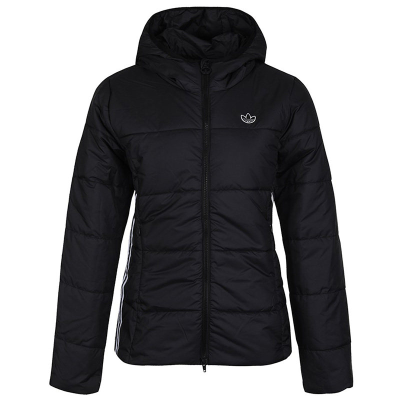 Adidas阿迪达斯三叶草女装2022新款运动服休闲连帽保暖棉衣GD2507_虎窝淘