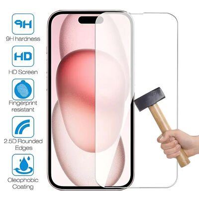 9H Hardness Tempered Glass For Apple iPhone 15 14 Plus Screen Protector For iPhone Protective Film