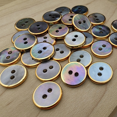 大牌金边天然贝壳扣子贝母开衫高端纽扣衬衫袖口领口扣子