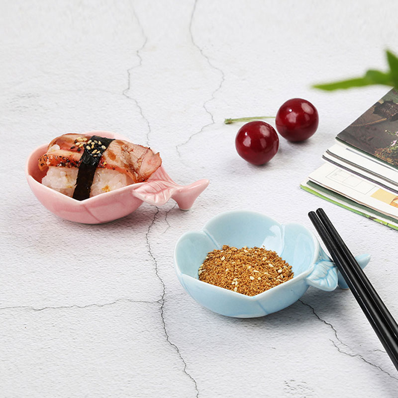 创意花朵调料碟陶瓷调味碟日式料理餐具小料碟寿司碟家用酱料碟子