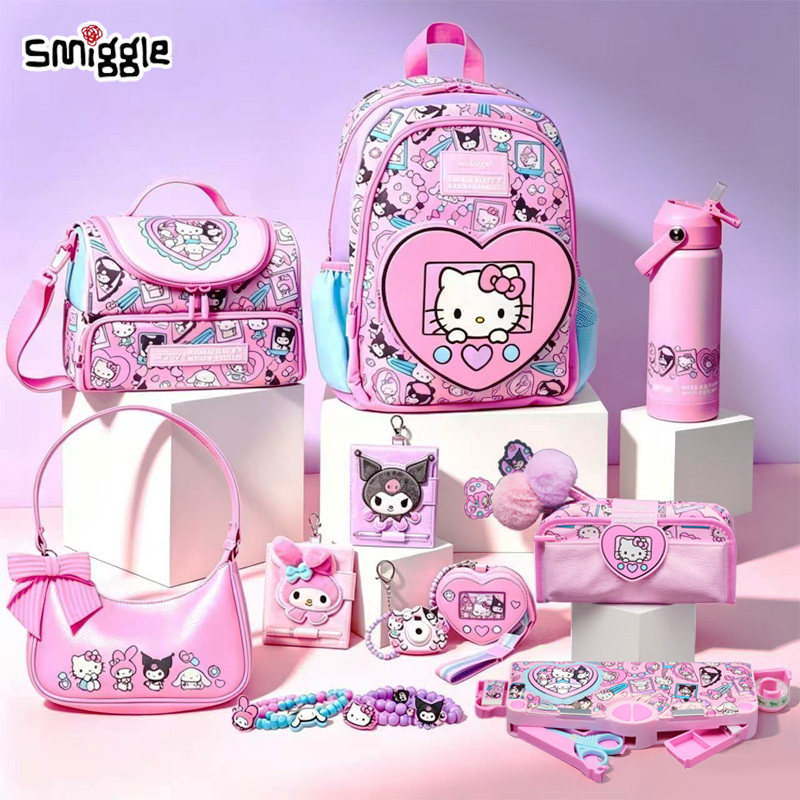 澳洲Smiggle学生幼儿童hello双肩kitty三莉欧卡通书包笔袋