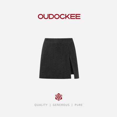 OUDOCKEE 鸥鸥【鸥鸥同款】设计感韩系时尚百搭半身裙 BACAC1006Q