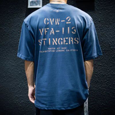 桐夏沫短袖美式青年圆领宽松上衣