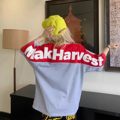 小众设计感！刺绣拼接撞色T恤！