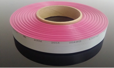 正标环保UL2651AWM26AWG7支0.16MM灰色并线灰排线红边76.5米