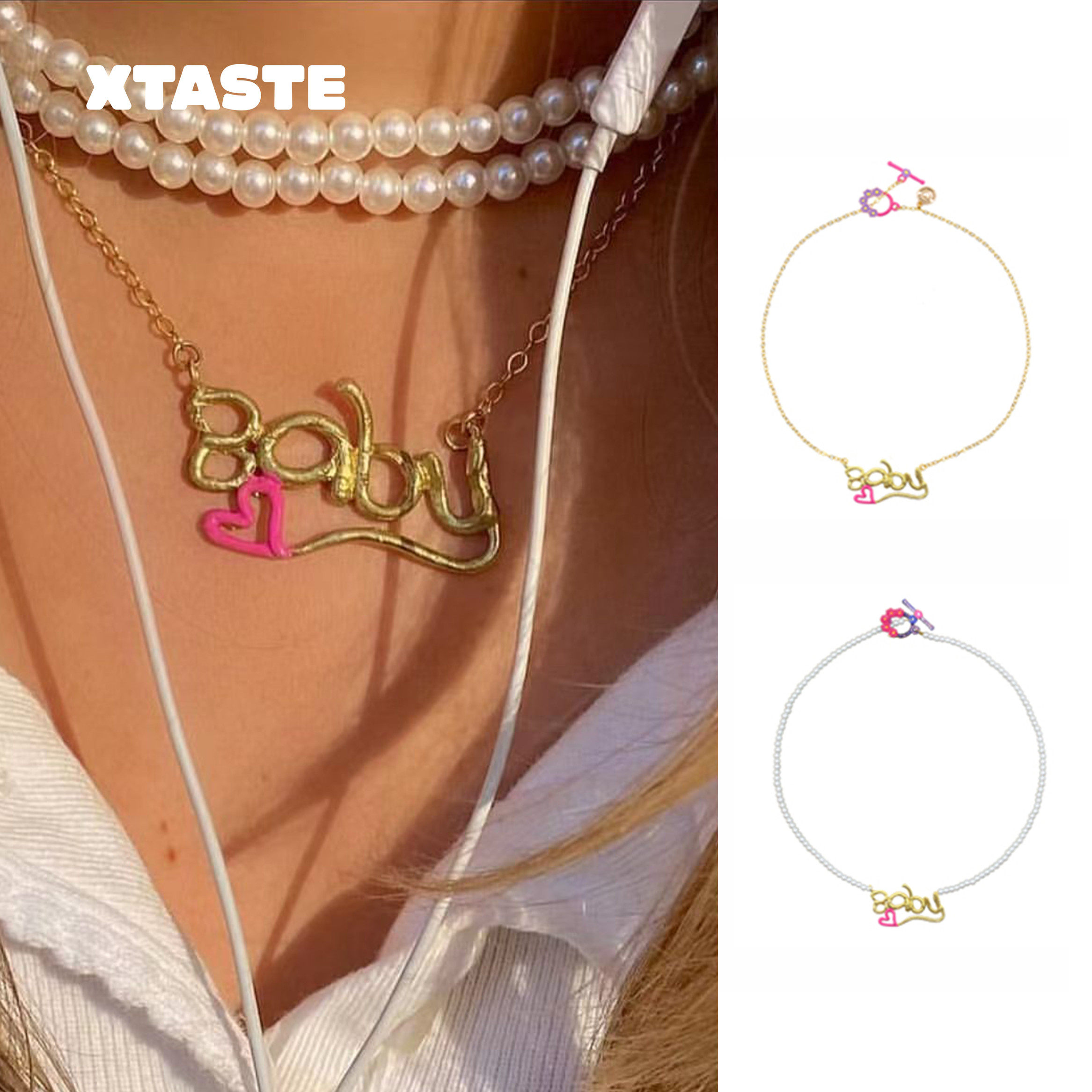 XTASTE 美国 Susan Alexandra Baby字母吊坠项链